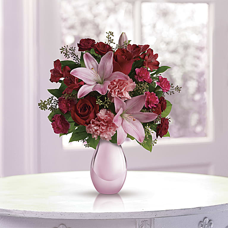 Roses and Pearls Bouquet from Teleflora | SendFlowers.io