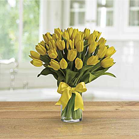 Sunny Yellow Tulips Bouquet - Teleflora