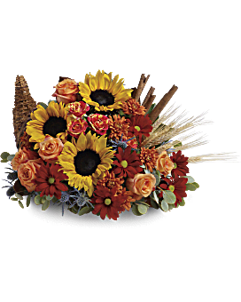 Classic Cornucopia Flower Arrangement - Teleflora