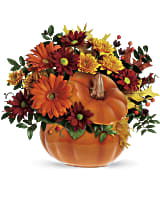 Teleflora's Country Pumpkin Flower Arrangement - Teleflora