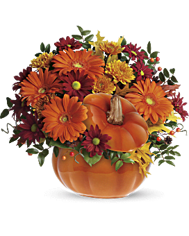 Teleflora's Country Pumpkin Flower Arrangement - Teleflora