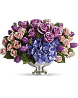 Teleflora's Purple Elegance Centerpiece Flower Arrangement - Teleflora