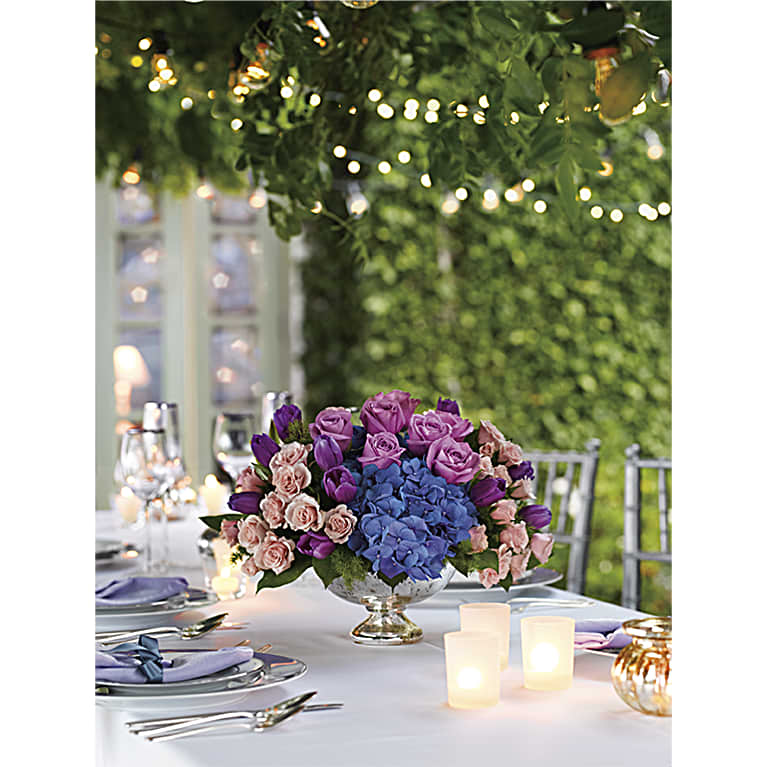 Purple Elegance Centerpiece from Teleflora | SendFlowers.io
