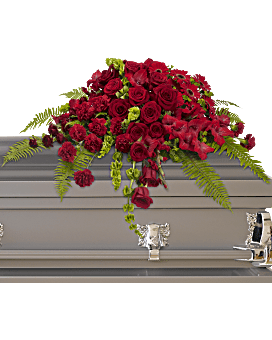 Island Sunset Casket Insert Sympathy Arrangement - Teleflora