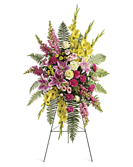 Sentiments of Serenity Spray Sympathy Arrangement - Teleflora