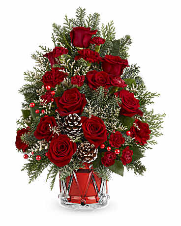 Teleflora's Yuletide Sparkle Tree Bouquet - Teleflora