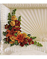 Island Sunset Casket Insert Sympathy Arrangement - Teleflora