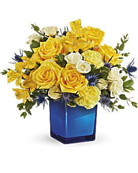 Teleflora's Golden Blue Bouquet - Teleflora