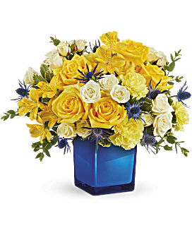 Teleflora's Golden Blue Bouquet - Teleflora