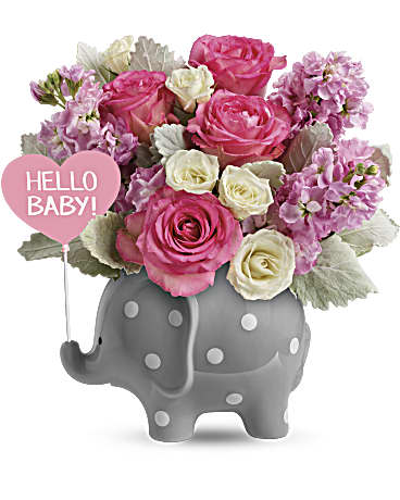 Teleflora's Hello Sweet Baby - Pink Bouquet - Teleflora