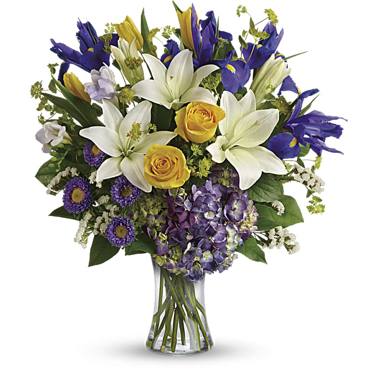 Floral Spring Iris Bouquet from Teleflora | SendFlowers.io