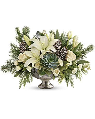 Teleflora's Winter Wilds Centerpiece Flower Arrangement - Teleflora