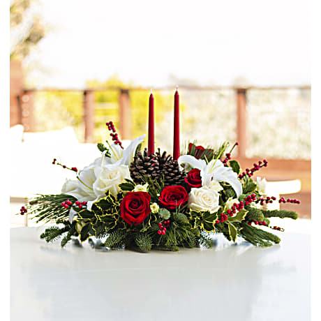 Christmas Wishes Centerpiece Bouquet - Teleflora