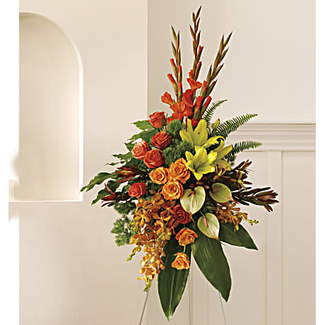 Tropical Tribute Spray Sympathy Arrangement - Teleflora