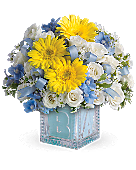 Baby's First Block by Teleflora - Blue Bouquet - Teleflora