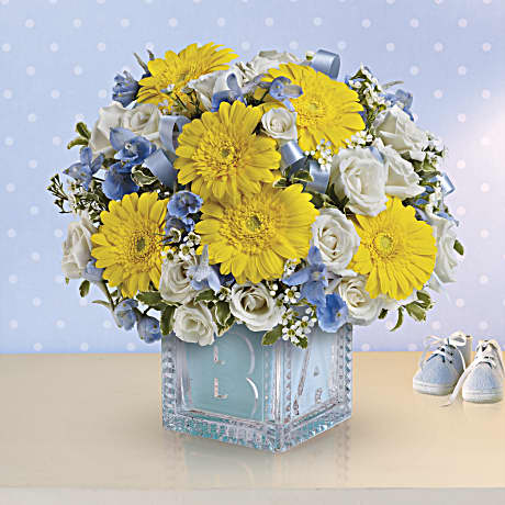 Baby's First Block by Teleflora - Blue Bouquet - Teleflora